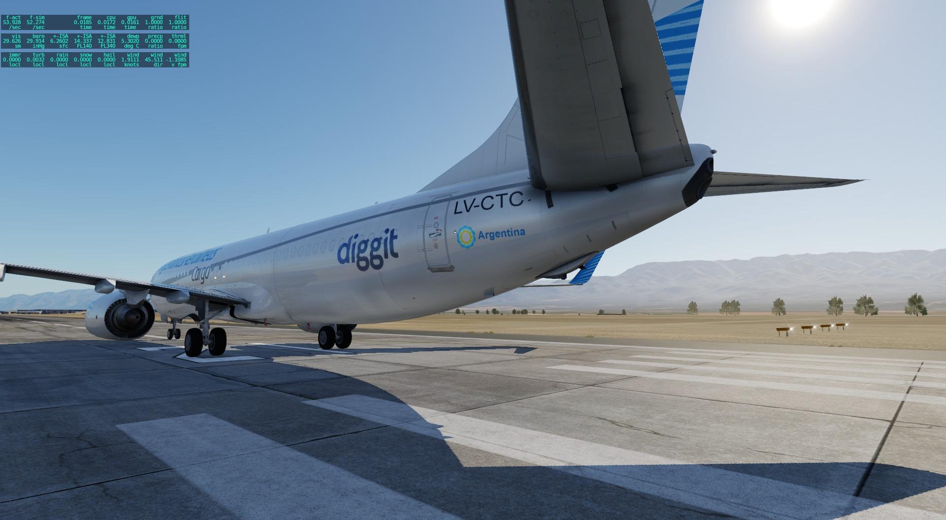Boeing 737-800 Cargo Aerolineas Argentinas Zibo Mod - Zibo 737 - X ...