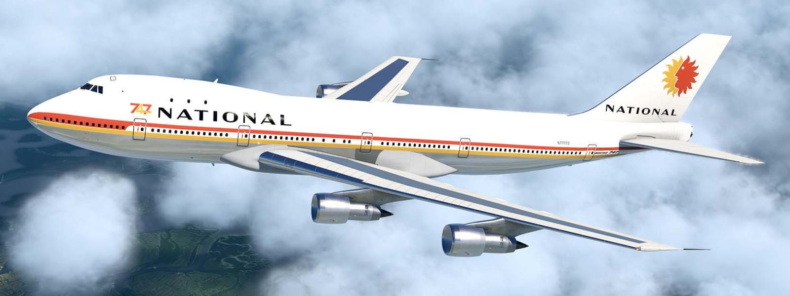 National Airlines c. 1970 N77773 Delivery Livery Felis Boeing 747-200 ...