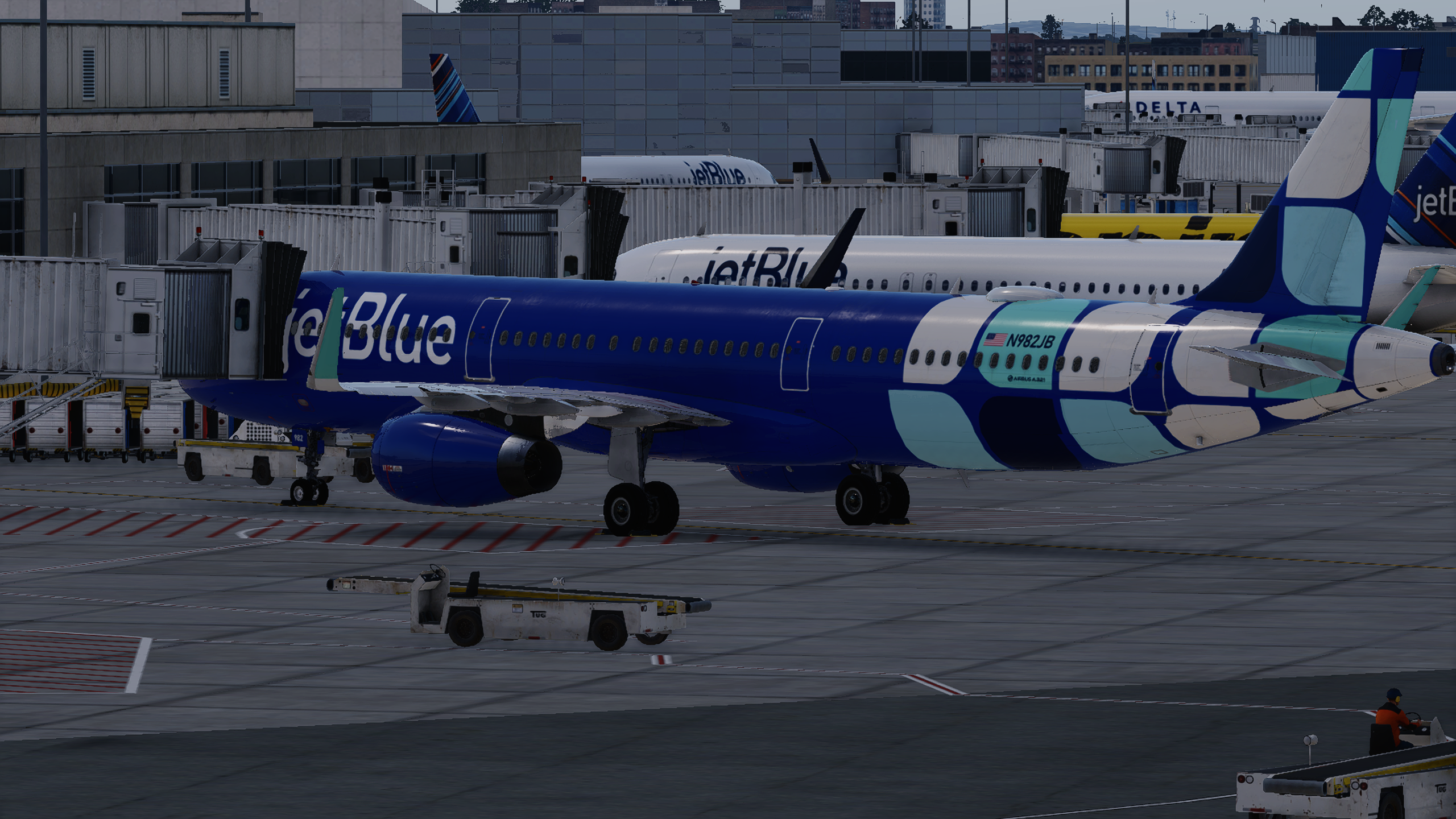 Toliss A321 jetBlue Latest Blue 'Mint' Livery. N982JB - Toliss A321 - X ...