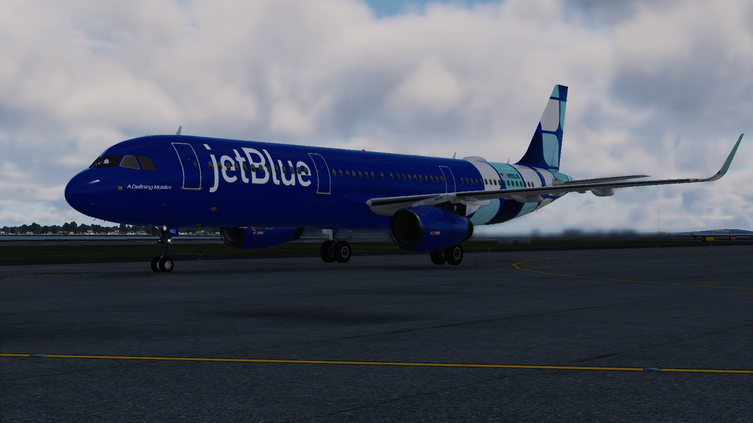 Toliss A321 jetBlue Latest Blue 'Mint' Livery. N982JB - Toliss A321 - X ...