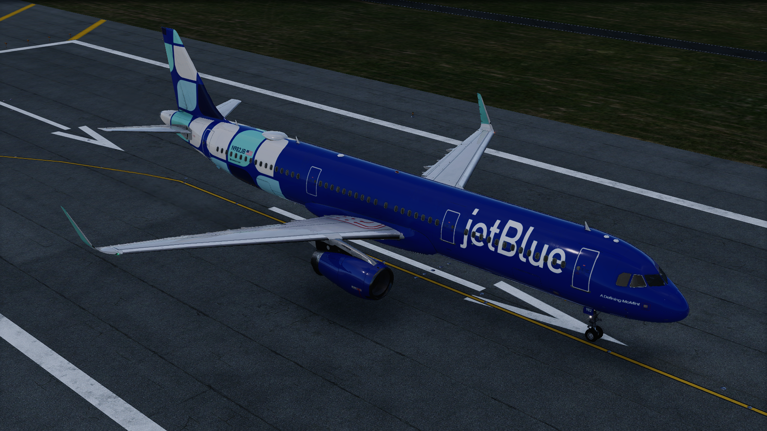 Toliss A321 jetBlue Latest Blue 'Mint' Livery. N982JB - Toliss A321 - X ...