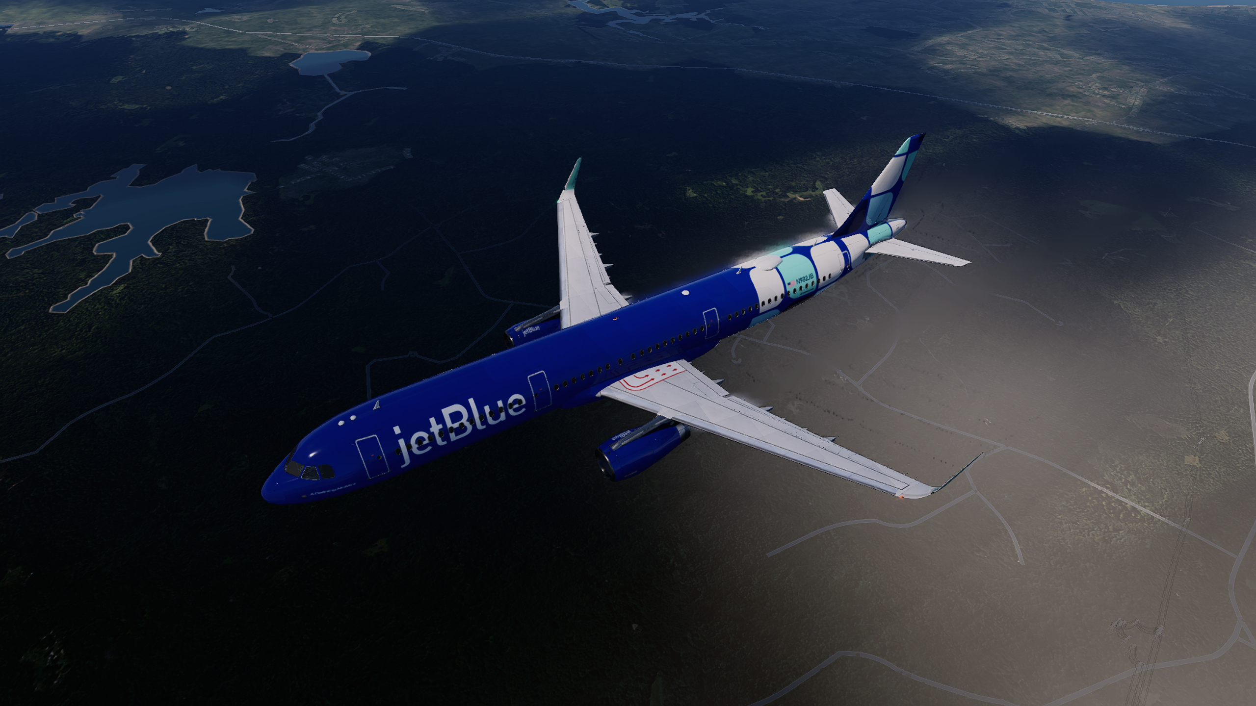 Toliss A321 jetBlue Latest Blue 'Mint' Livery. N982JB - Toliss A321 - X ...