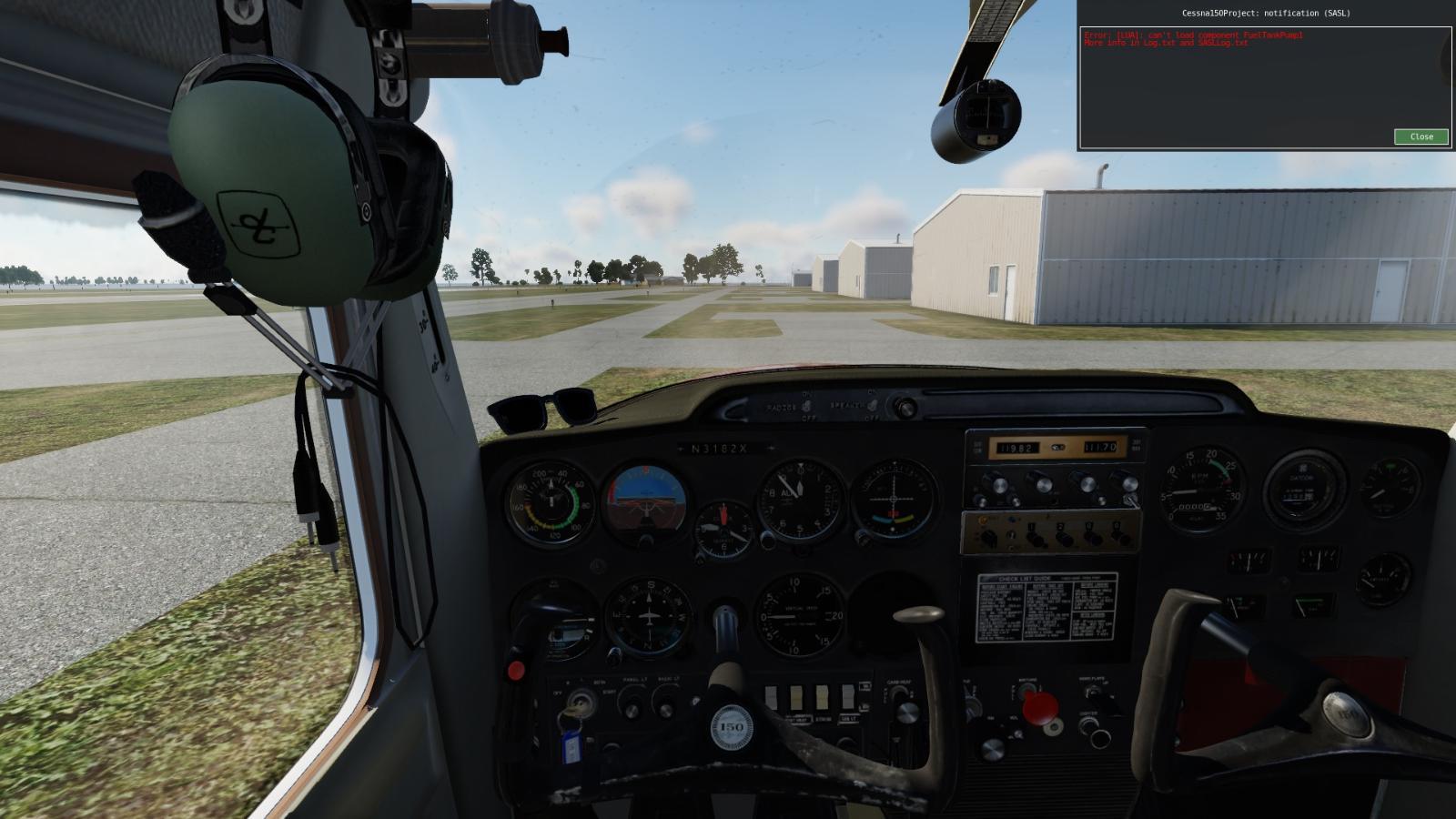Error when i try a Warm Start, after Flight - C150 Commuter XP11 - X ...