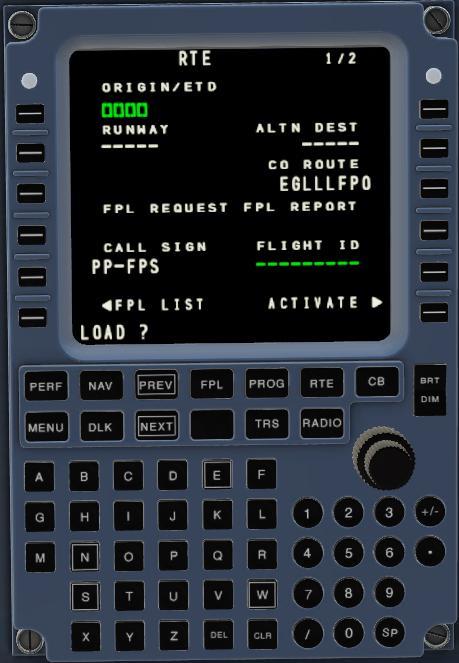 Simbrief Downloader - loading a flight plan into FMS. - FPS Embraer E ...