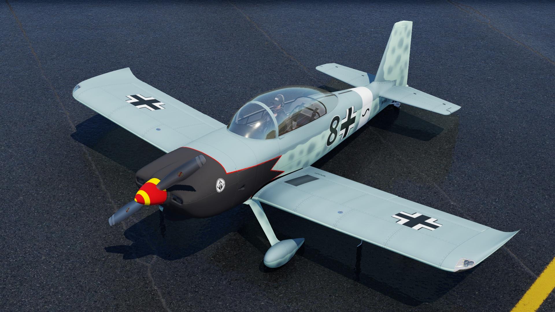 WWII Luftwaffe FW-190 inspired livery for AOA Simulations payware RV-8 ...