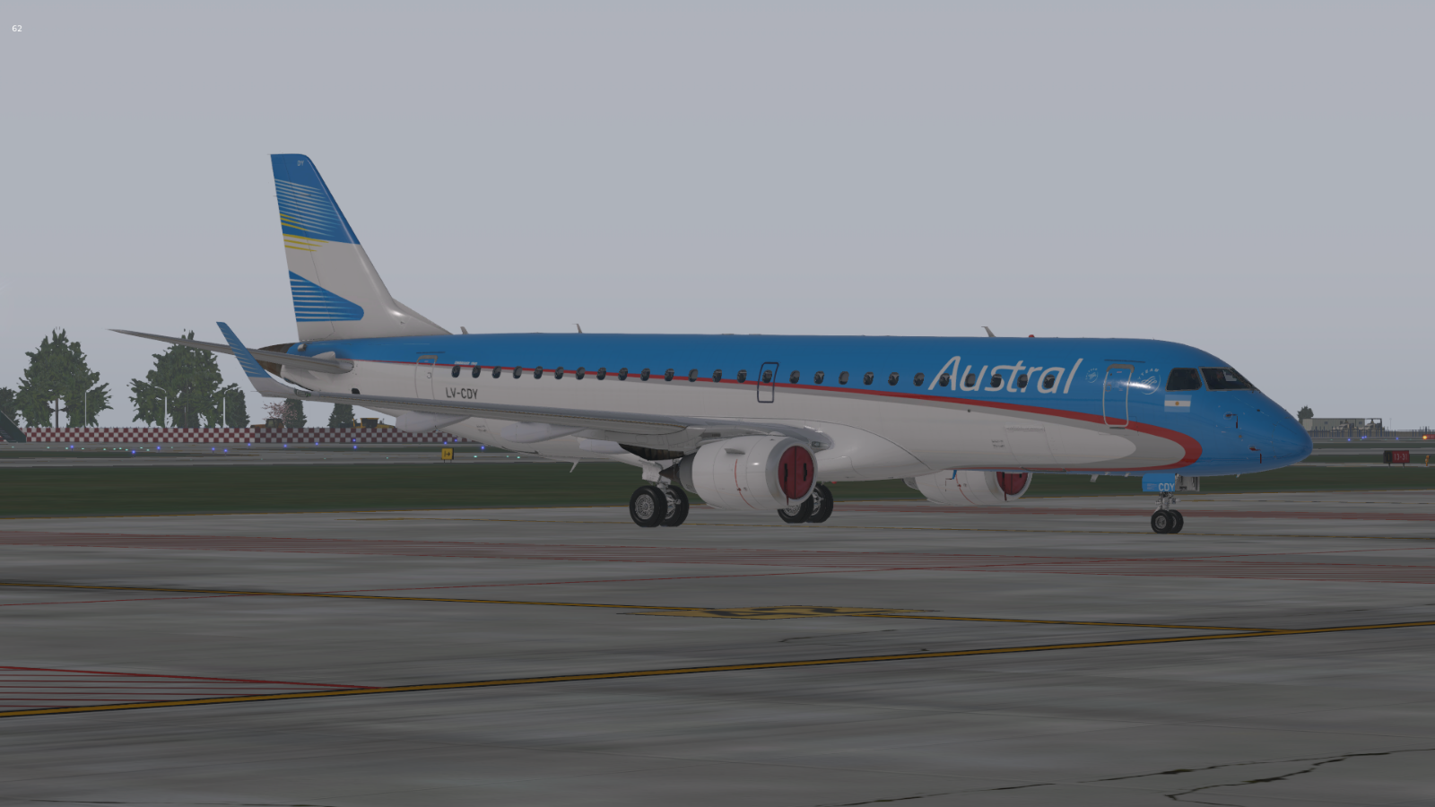 Aerolineas Argentinas Embraer 190 LV-CDY (AUSTRAL LIVERY) XCRAFTS E190 ...