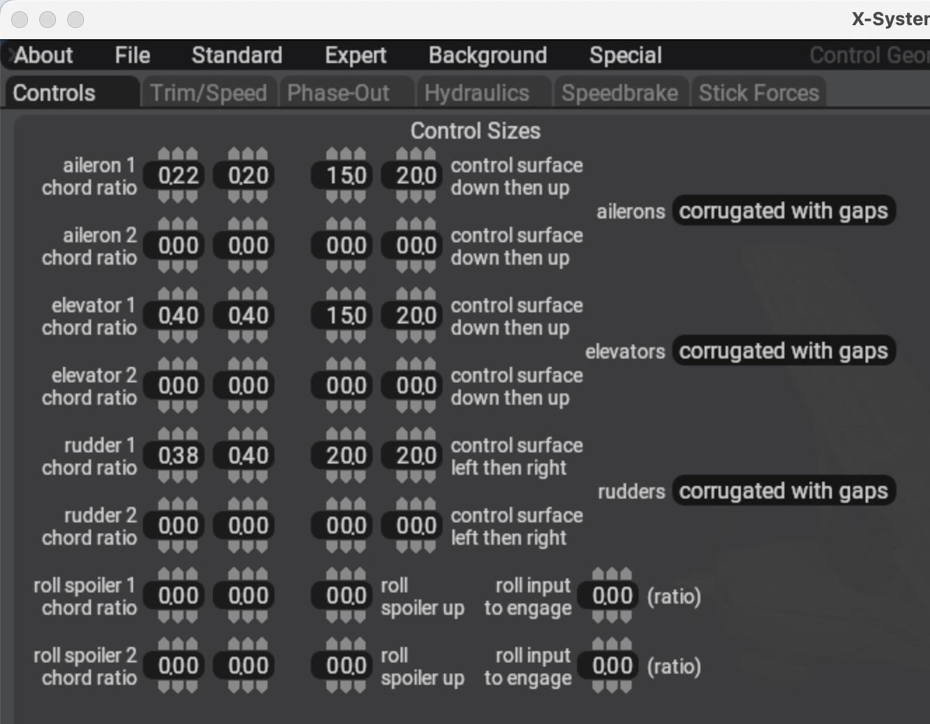 Control surface movements - Flight Model - X-Plane.Org Forum