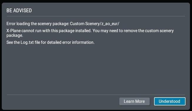After Auto Ortho Install Problem - AutoOrtho - streaming ortho imagery ...