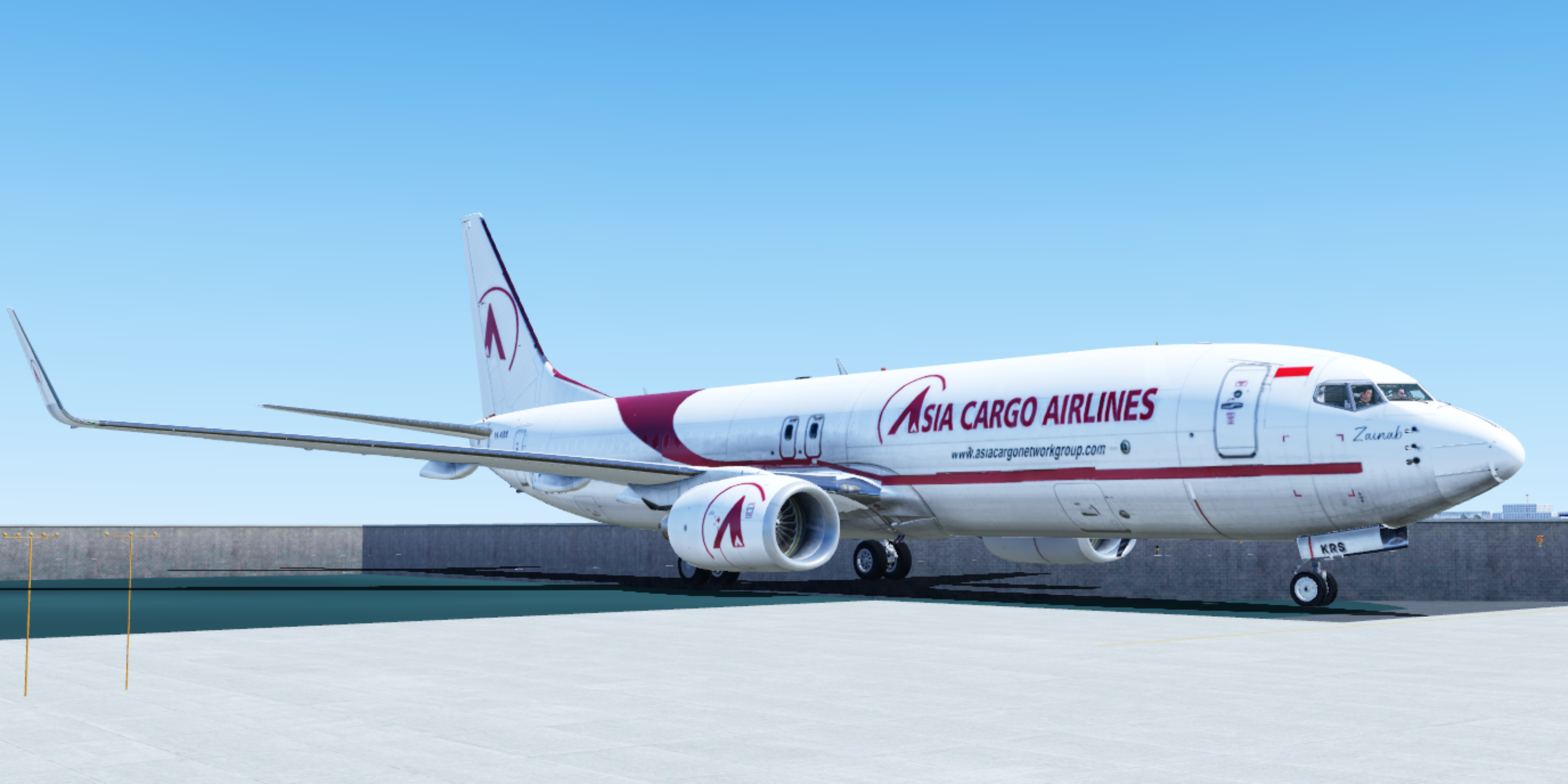 Asia cargo Airlines B737-800 PK-KRS (fictitious) Zibo and default ...