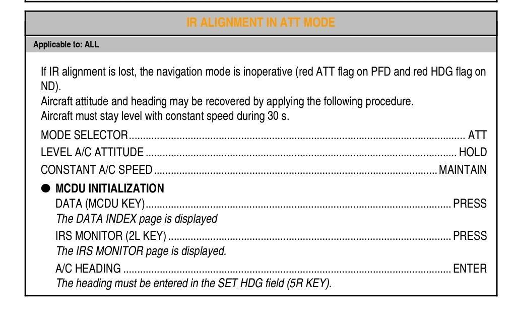 IRS ATT Mode? - Airbus A319 - X-Plane.Org Forum