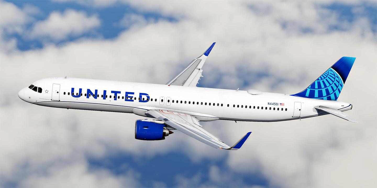 Toliss A321neo United Airlines first NEO N44501 - UHD 8K and 4K ...