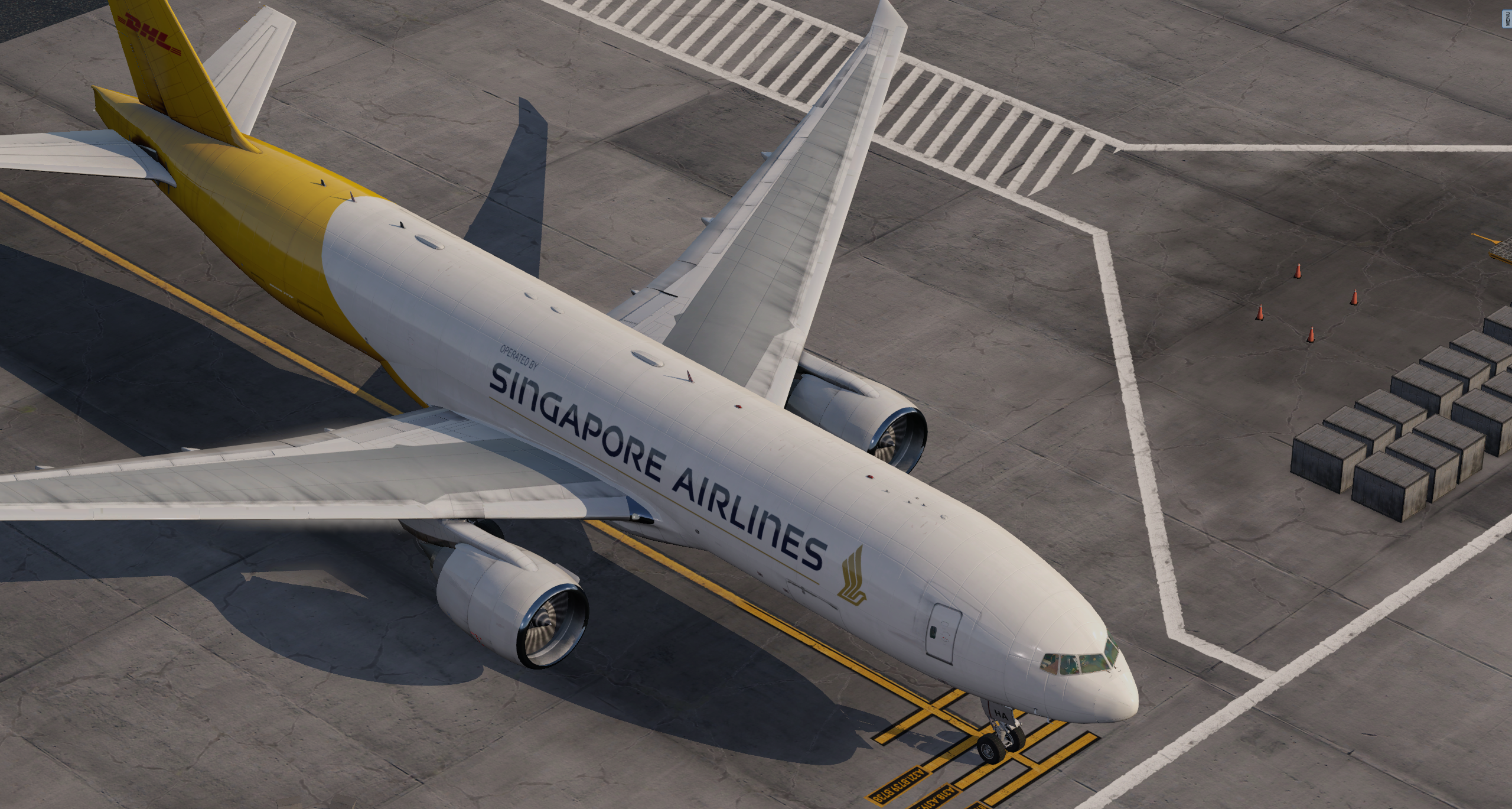 Flight Factor B777F Singapore Airlines DHL 9V-DHA XP11 / XP12 ...