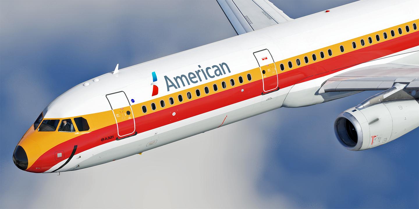 Toliss A321-200 AA PSA Heritage (N582UW) UHD 8K and 4K textures ...