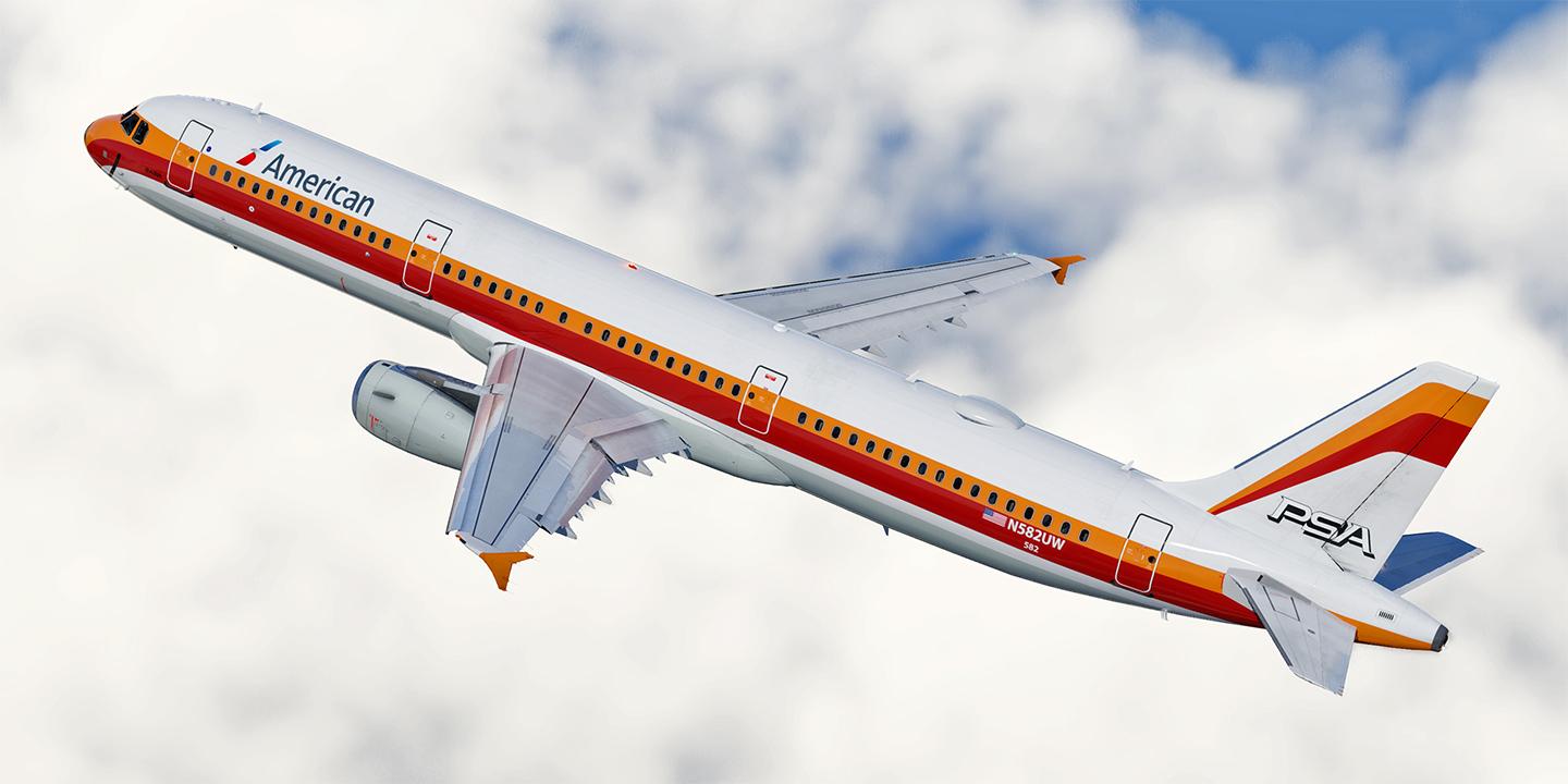 Toliss A321-200 AA PSA Heritage (N582UW) UHD 8K and 4K textures ...