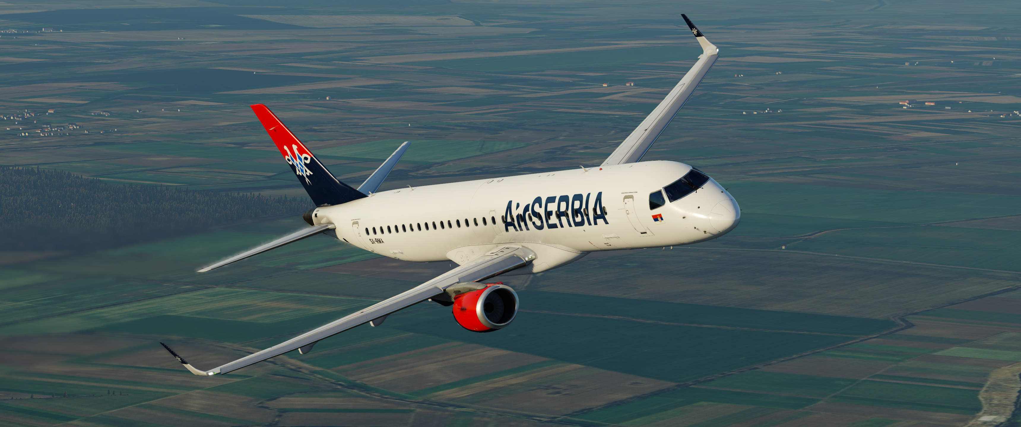 Air Serbia (opb Marathon Airlines) Embraer 195 SX-RMA - Freeware E175 ...