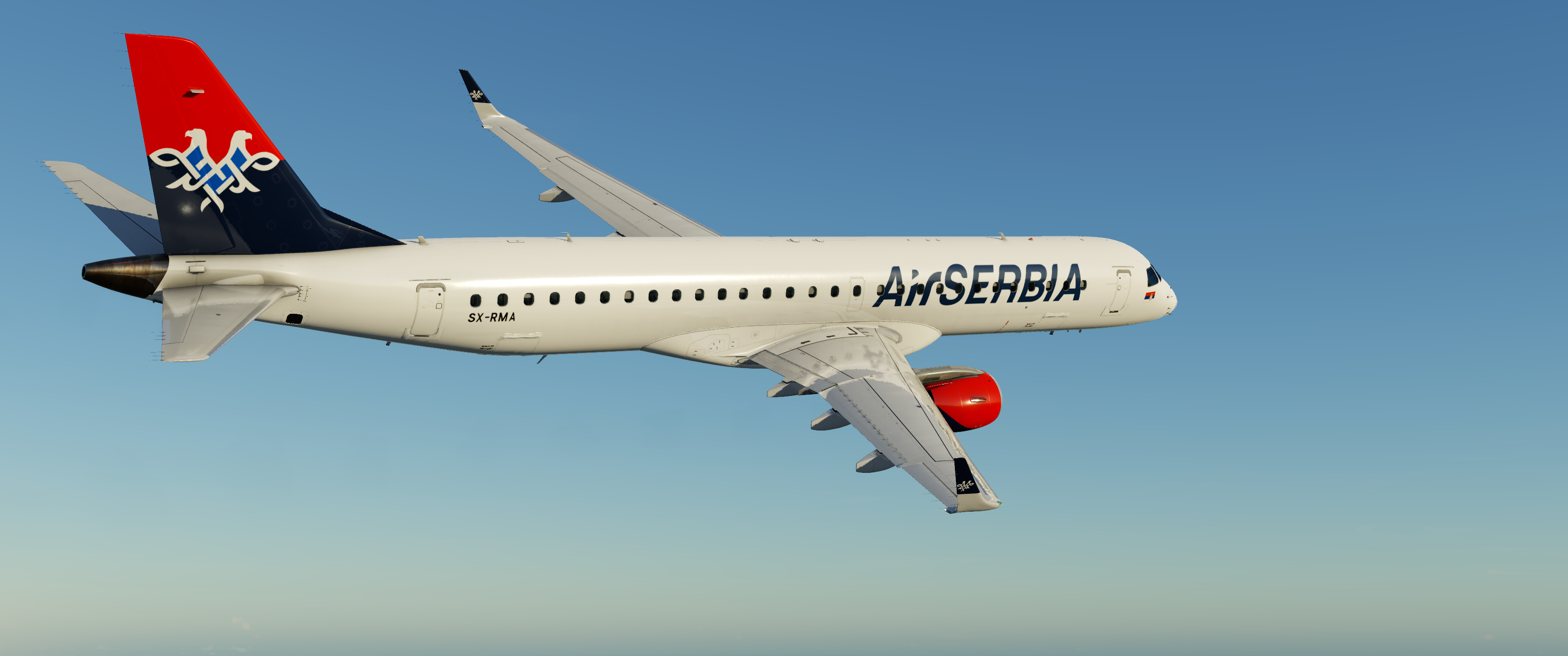 Air Serbia (opb Marathon Airlines) Embraer 195 SX-RMA - Freeware E175 ...