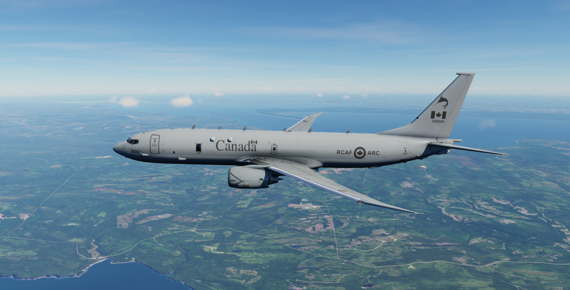 RCAF 415 Squadron Livery for the Zibo 738 With Jaydor's Poseidon Mod ...