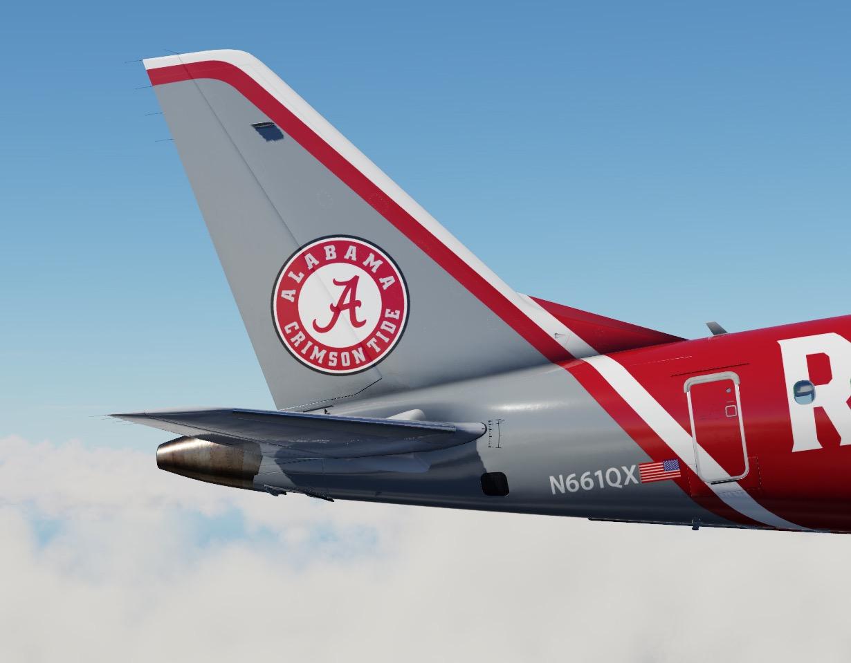 Alaska by Horizon University of Alabama (Fictional) Livery for E-Jets E ...