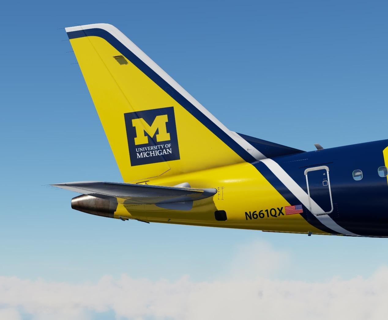 Alaska by Horizon University of Michigan (Fictional) Livery for E-Jets ...