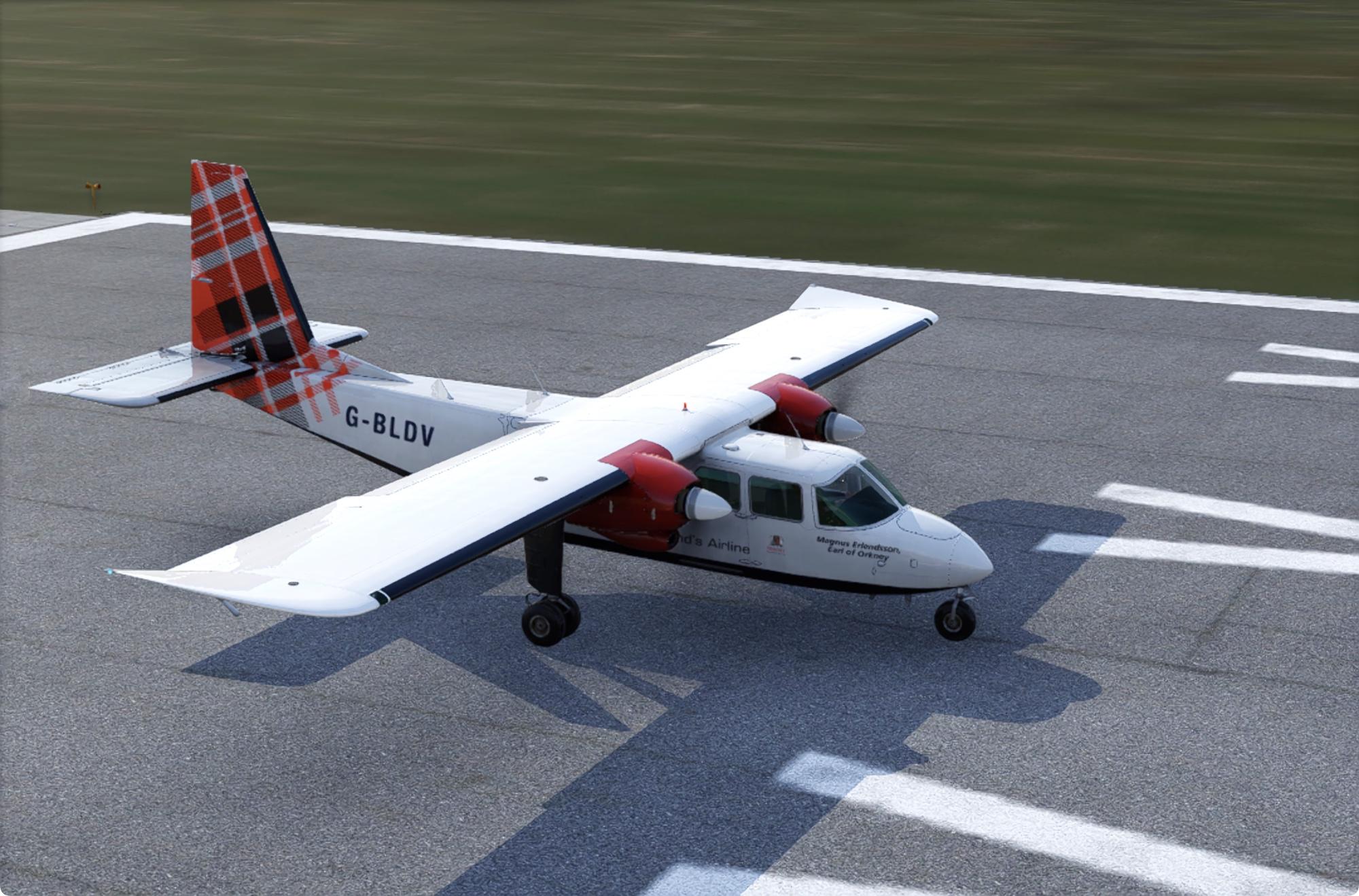 Loganair G-BLVD Livery for Thranda Islander. - BN-2A Islander XP12 - X ...