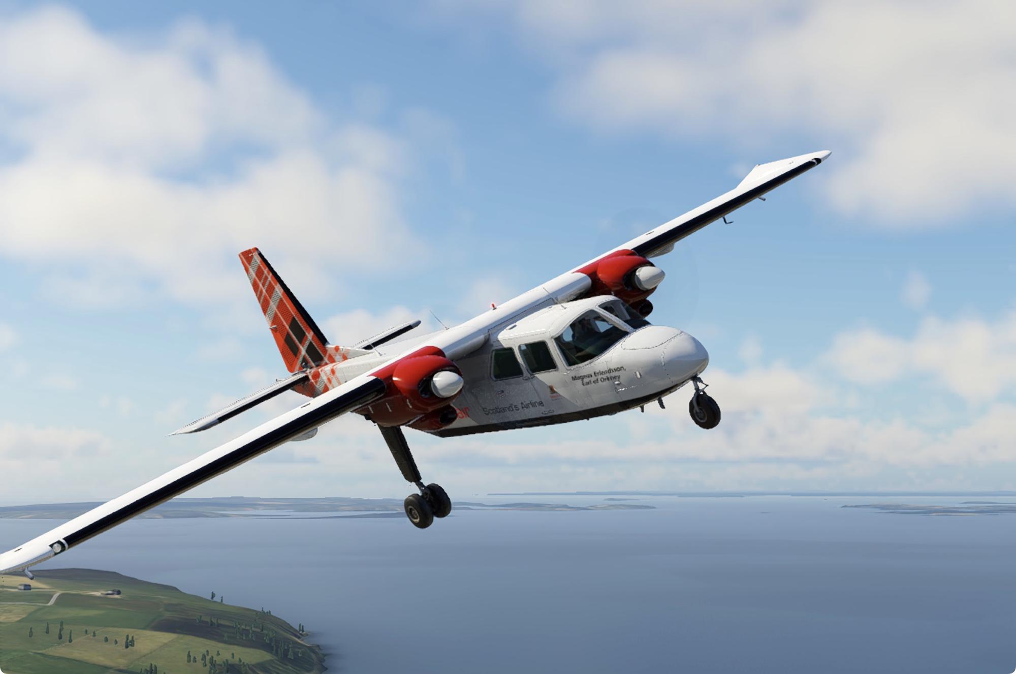 Loganair G-BLVD Livery for Thranda Islander. - BN-2A Islander XP12 - X ...