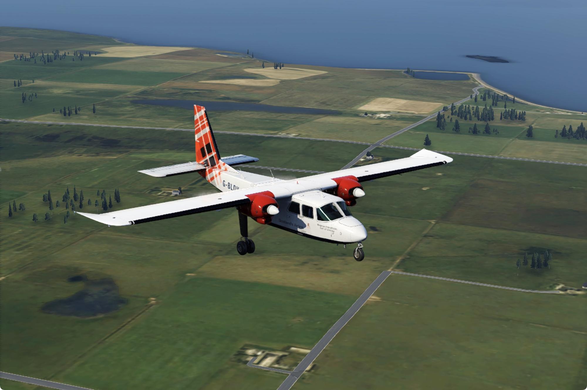 Loganair G-BLVD Livery for Thranda Islander. - BN-2A Islander XP12 - X ...