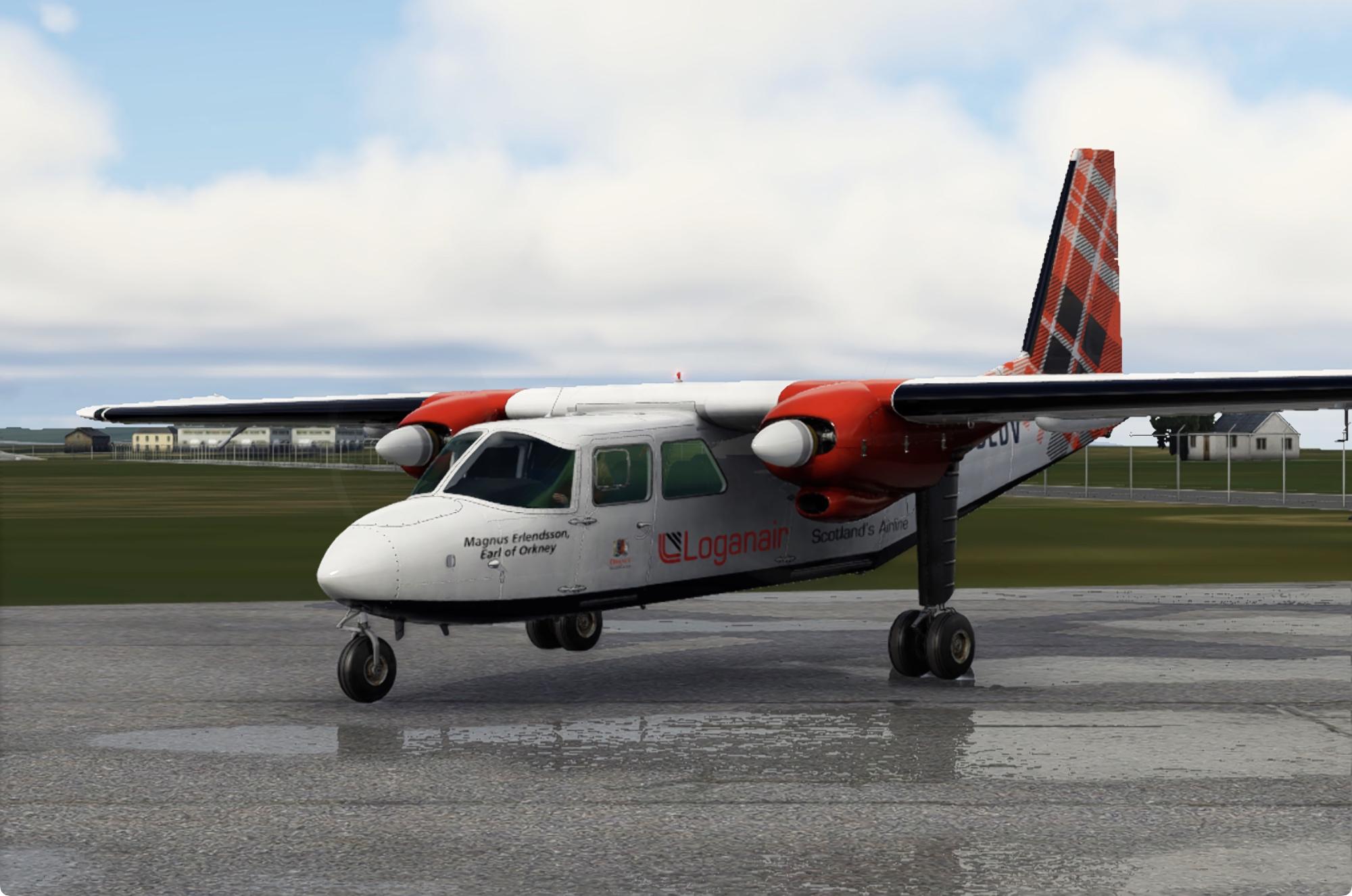 Loganair G-BLVD Livery for Thranda Islander. - BN-2A Islander XP12 - X ...