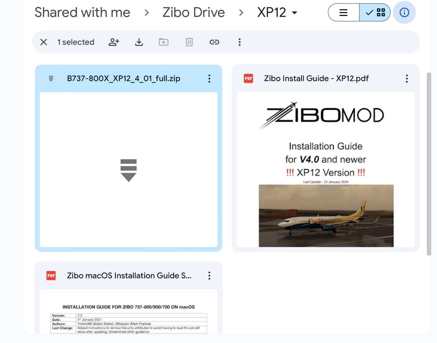Zibo updates missing from Google Drive - ZIBO B738-800 modified - X ...