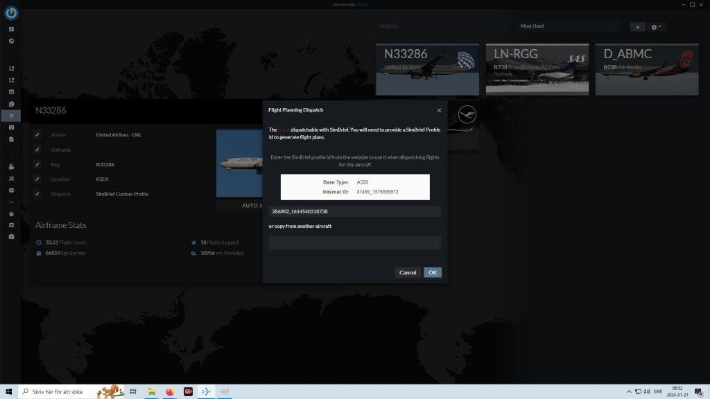 Need help to get my ZIBO airframes template from SIMBRIEF in to the ...