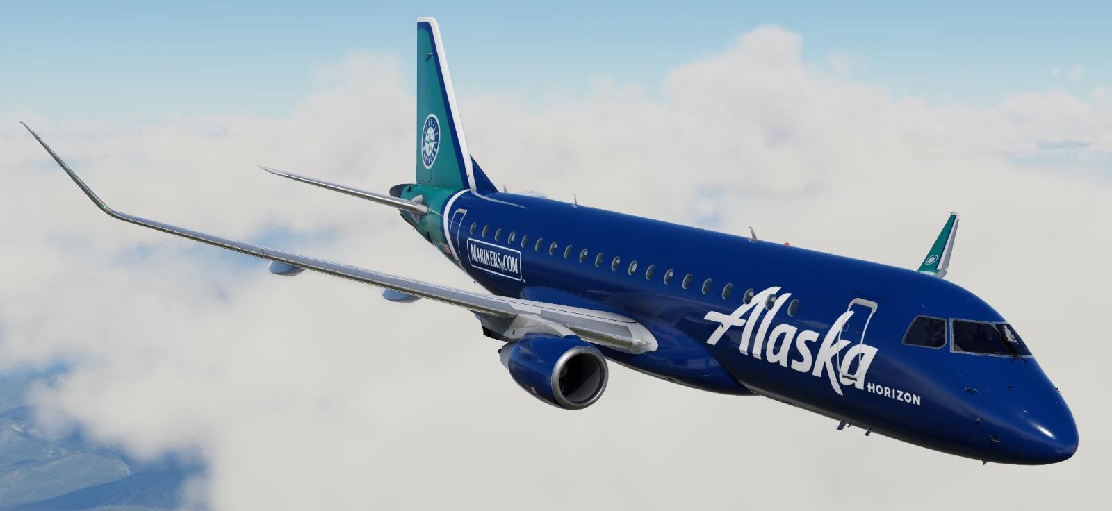 Alaska by Horizon Seattle Mariners (Fictional) Livery for E-Jets E-175 ...