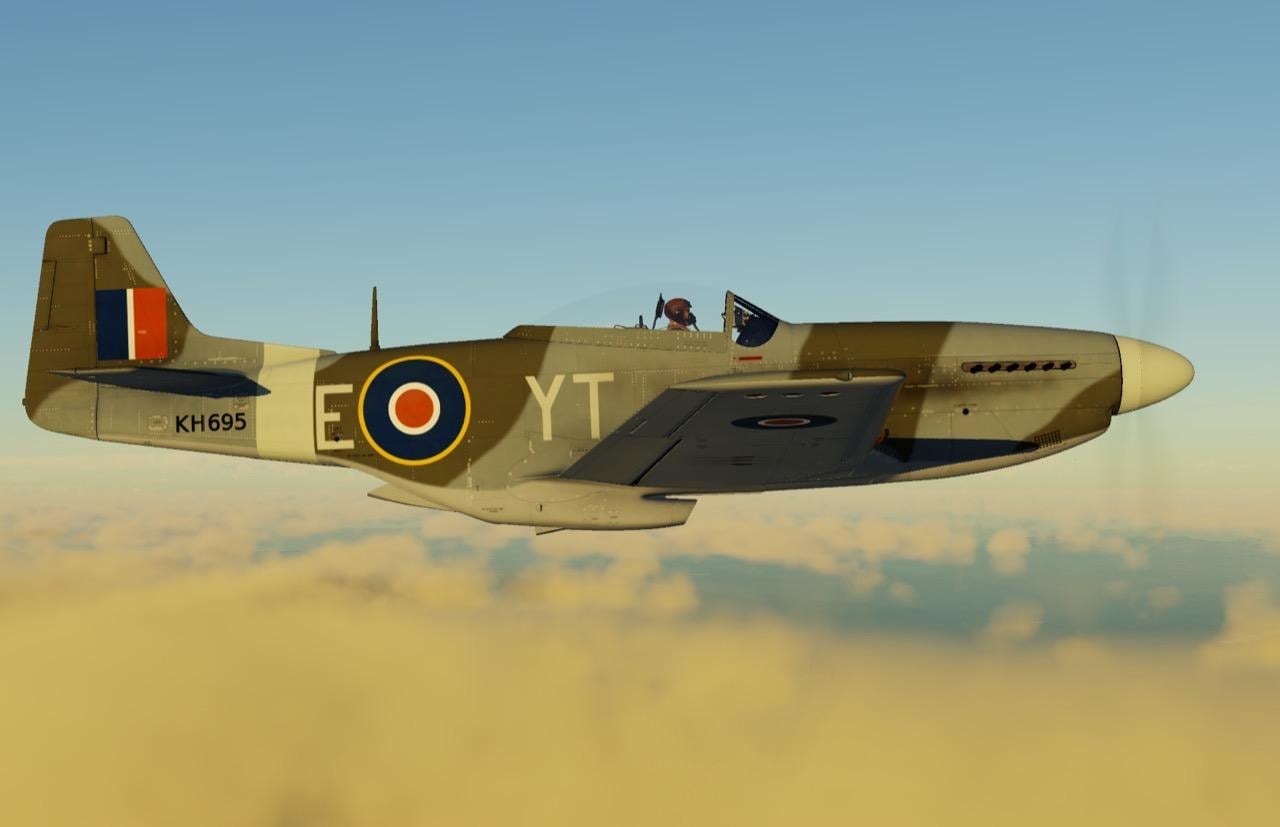 Mustang KH695, 65 Squadron RAF, YT-E, livery for Skuncrafts P-51D (XP12 ...
