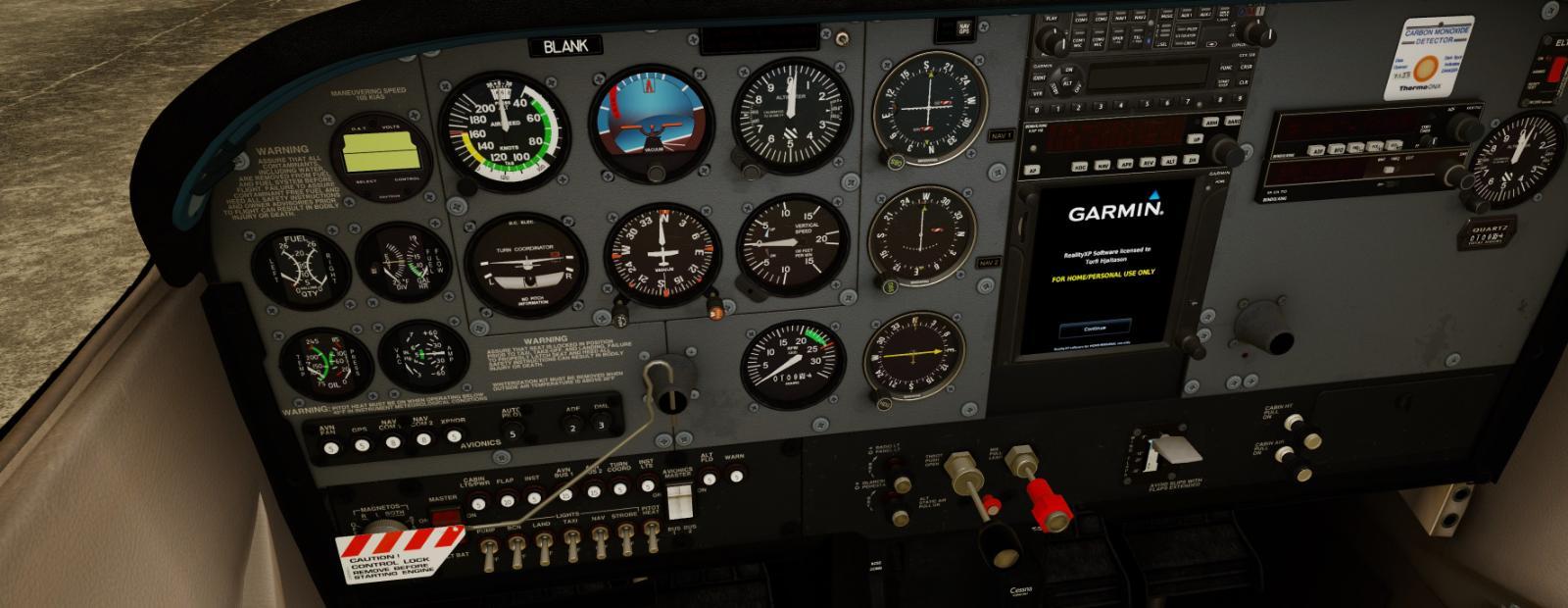 Cessna 172 Interior Lights