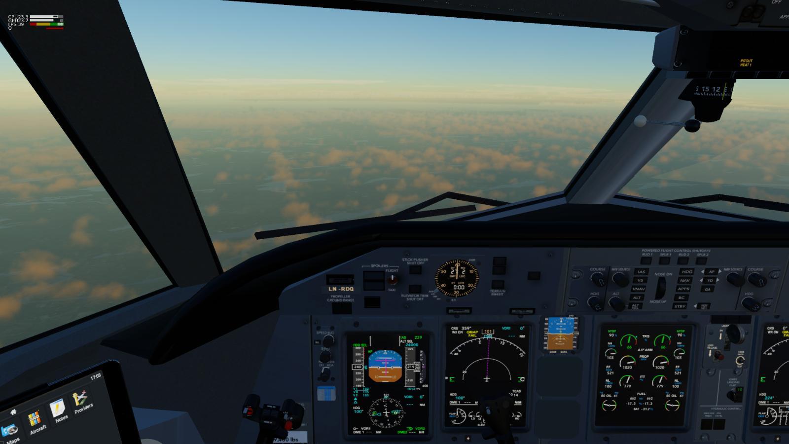Updated cockpit textures for freeware Manky1 Dash-8 Q400 - Airplane ...