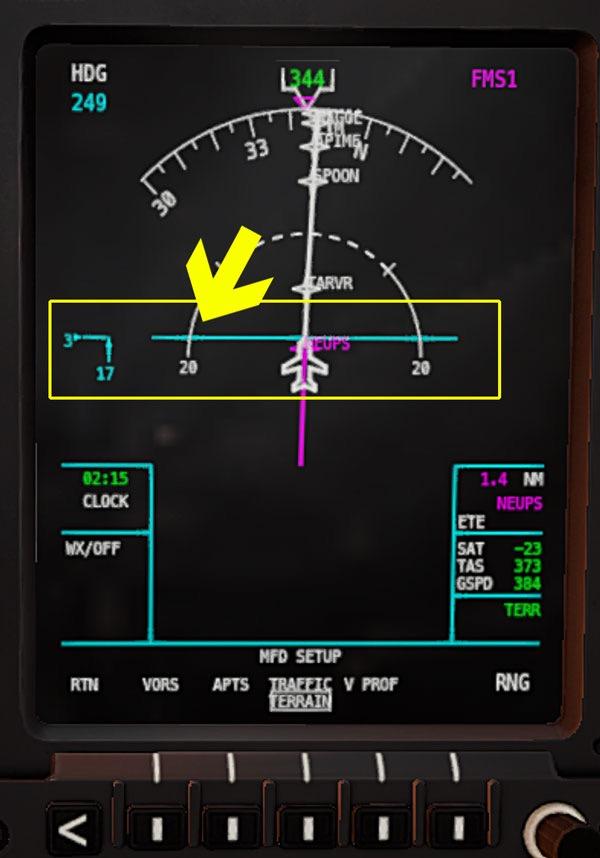 What is the blue horizontal line on the Citation X MFD? - X-Plane 12 ...