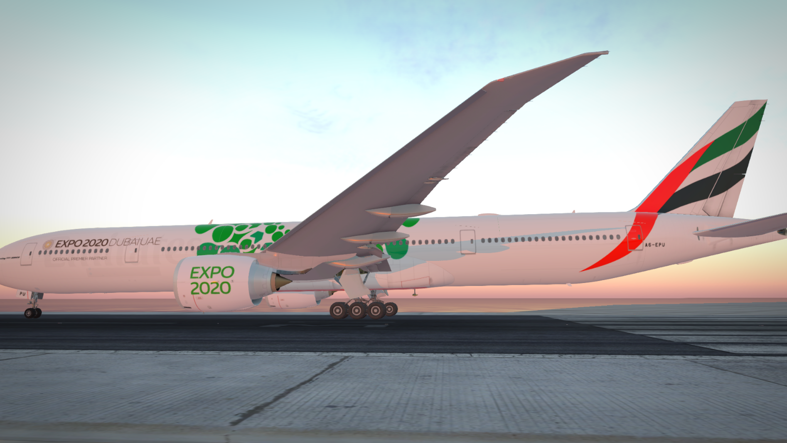 Emirates EXPO2020 Trio livery pack for WIP Stratosphere Studios Boeing ...