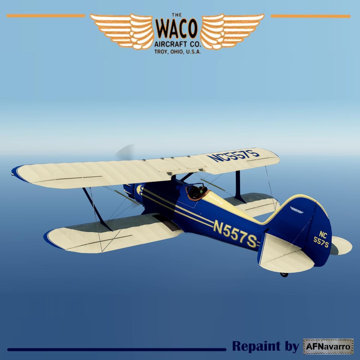 Livery "NC557S" for version of "Waco" Red Tag YMF-5, XP12, by Tieman ...