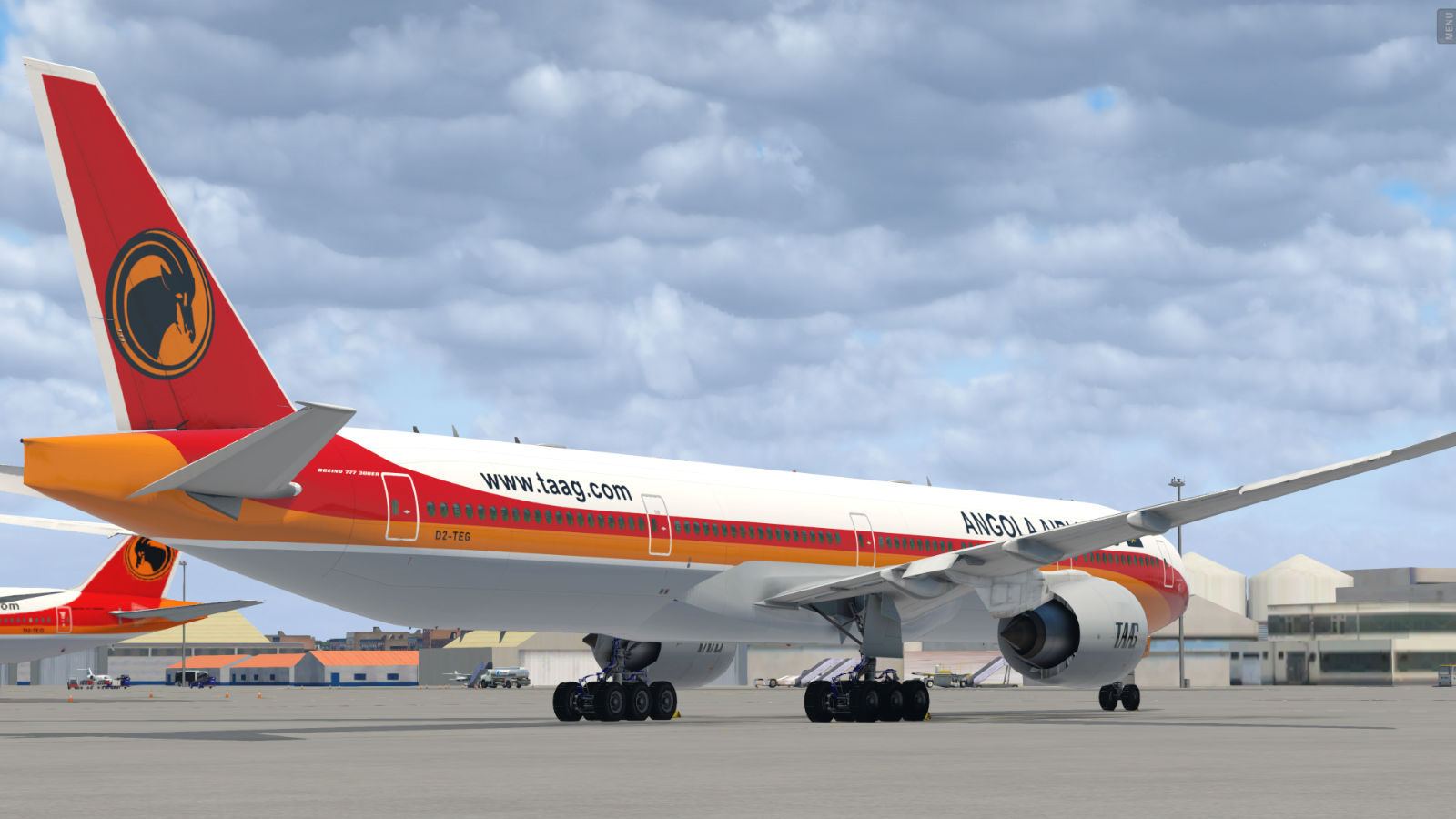 TAAG Angola Airlines 777-300ER Flight Factor (new livery ...