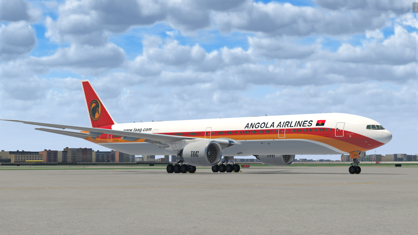 TAAG Angola Airlines 777-300ER Flight Factor (new livery ...