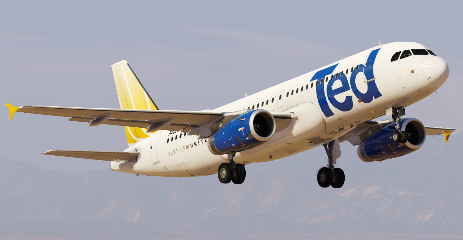 ToLiss A320 (ceo mod) Ted (N402UA) - Aircraft Skins - Liveries - X ...