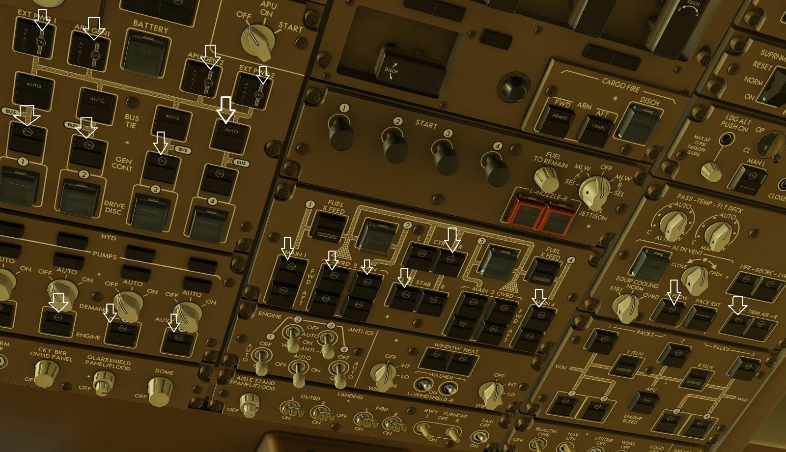 Overhead switches - Boeing 747-8 - X-Plane.Org Forum