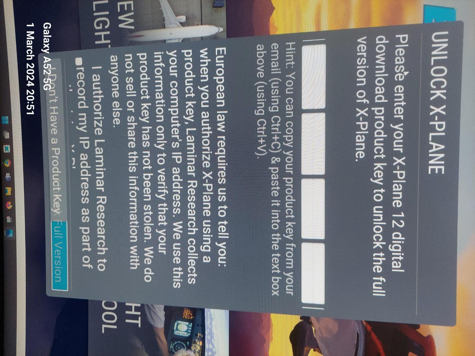 Product Key Boxes. - X-Plane 12 Technical Support - X-Plane.Org Forum