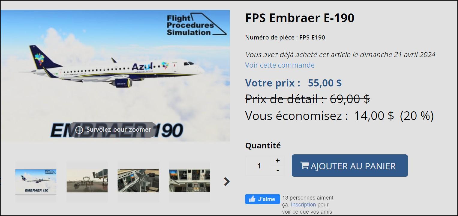 FPS EMBRAER 190 RELEASED - FPS Embraer E-190 - X-Plane.Org Forum
