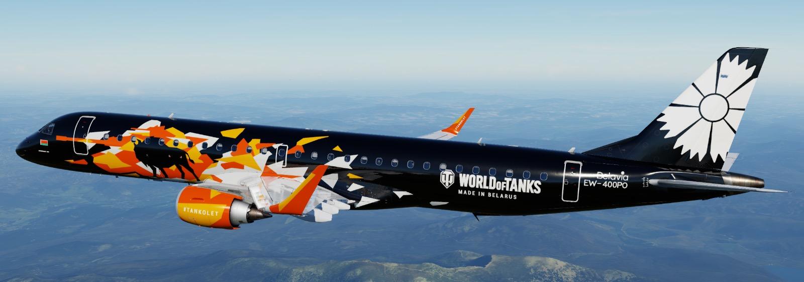 Belavia Tankolet Livery EW400PO for E-Jets E-195 by X-Crafts - E-Jets ...