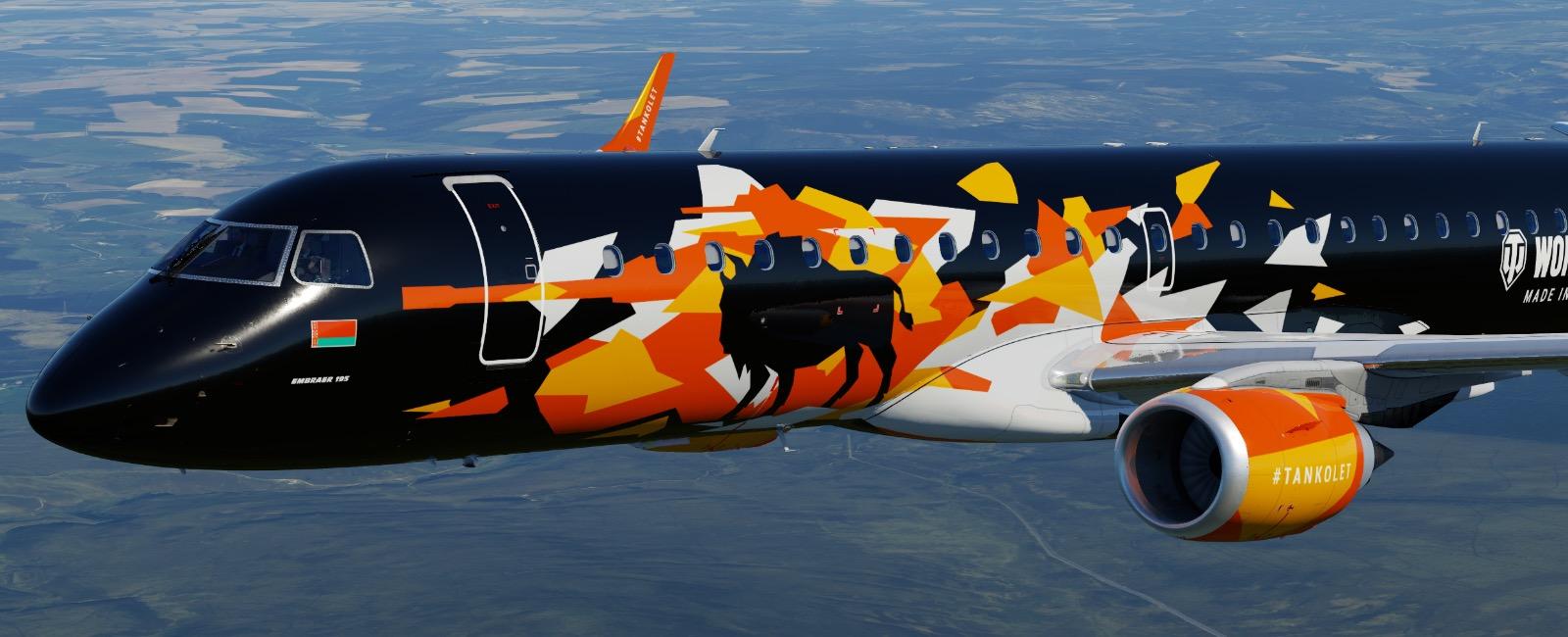 Belavia Tankolet Livery EW400PO for E-Jets E-195 by X-Crafts - E-Jets ...