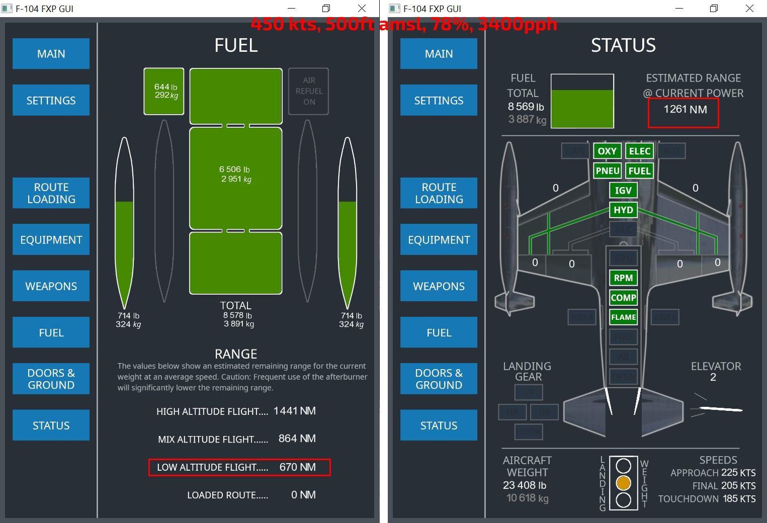 Fuel Performance / Pitch issues / Navigation - F-104 FXP 'Starfighter ...
