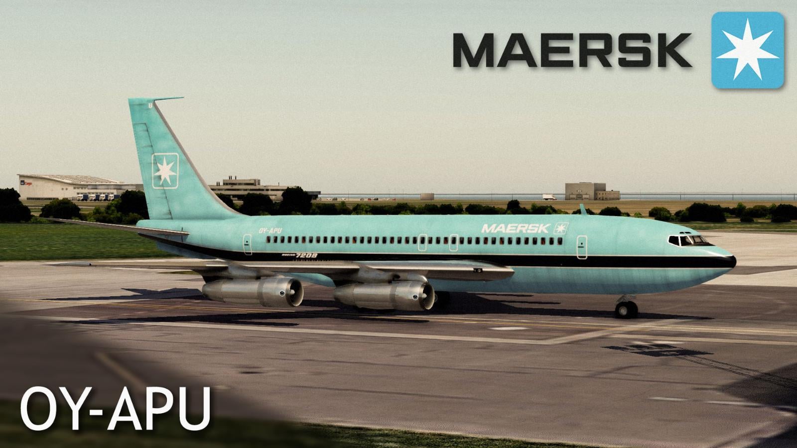 Shenshee Boeing 720B Livery - Maersk Air OY-APU - Aircraft Skins ...