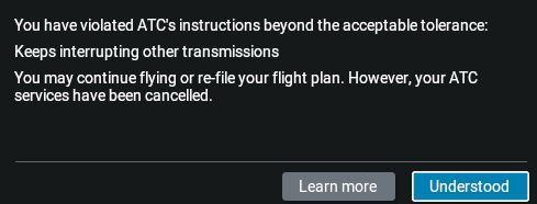 ATC services cancelled because I kept interrupting? - X-Plane 12 ...