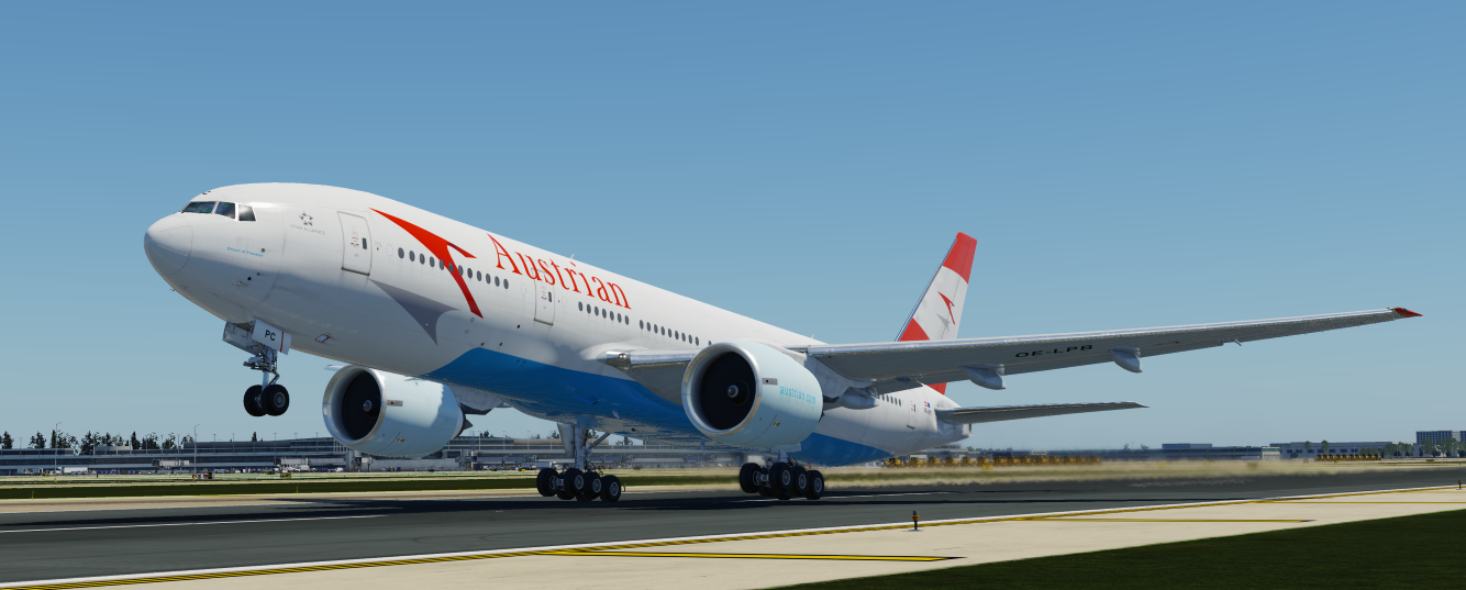 Austrian B777-2Z9(ER) OE-LPC old blue belly - FF 777 Ultimate - X-Plane ...