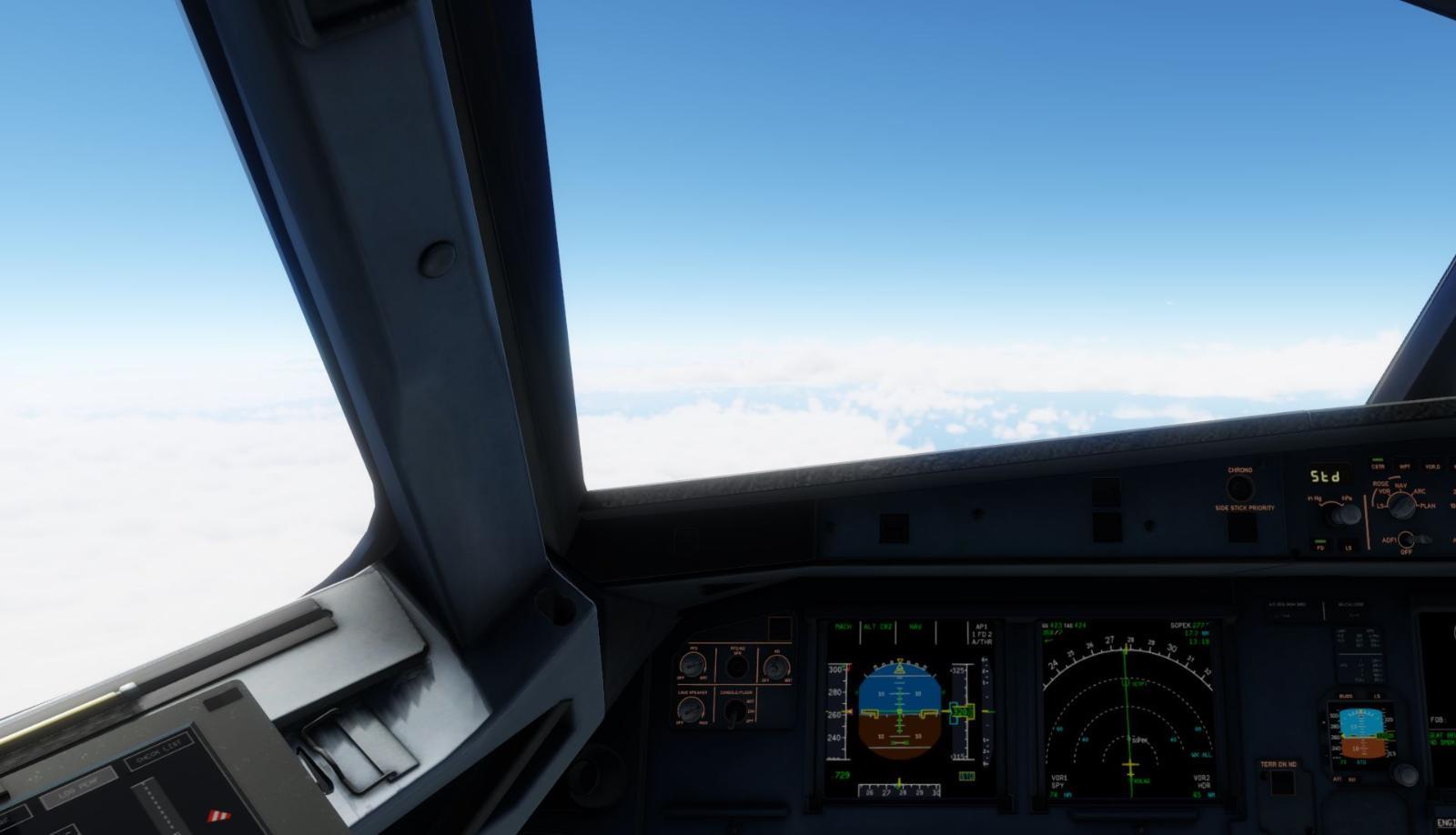 Clouds to bright with no definition in flight deck view. - X-Plane 12 ...