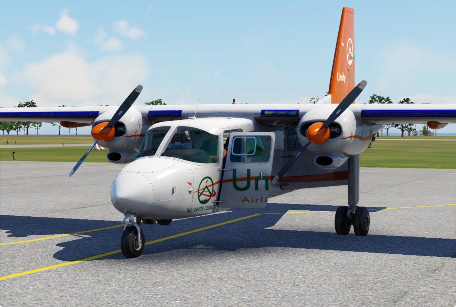 Unity Airlines YJ-006 Livery for Thranda Islander. - BN-2A Islander ...
